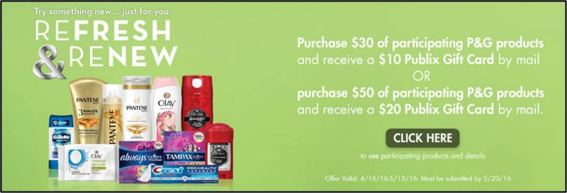 Earn A $20 Publix Gift Card From The Refresh & Renew Rebate (One Reader ...