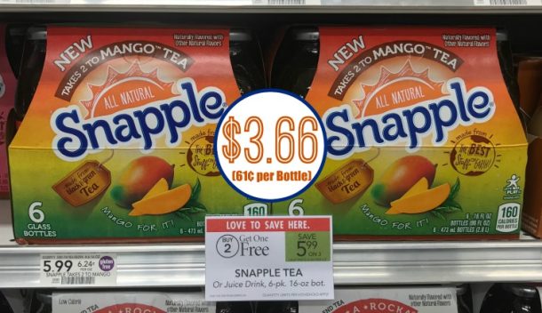 New Snapple Coupon For The Current B2G1 Sale At Publix - iHeartPublix