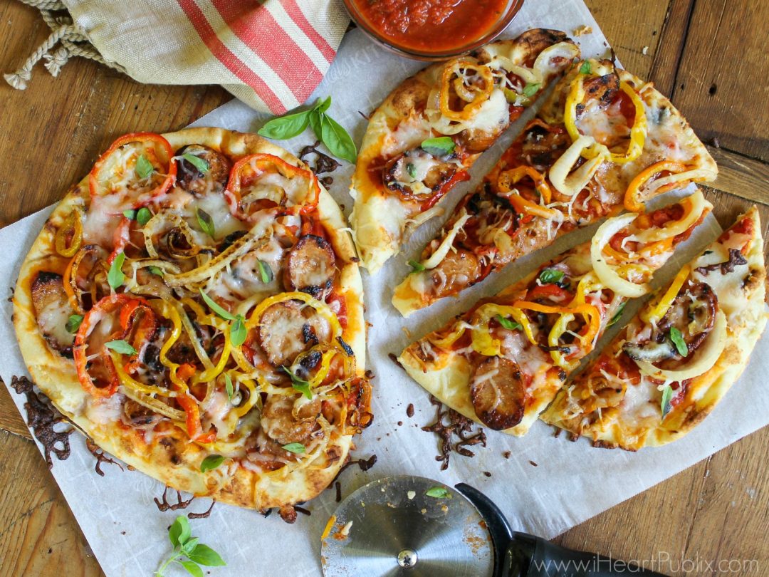 Sausage Pepper & Onion Flatbread – Deliciously Easy Recipe Made With ...