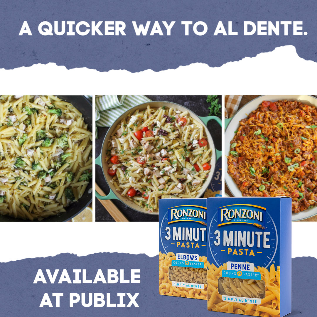 Pick Up Ronzoni 3 Minute Pasta & Have A Meal On The Table In A Flash ...