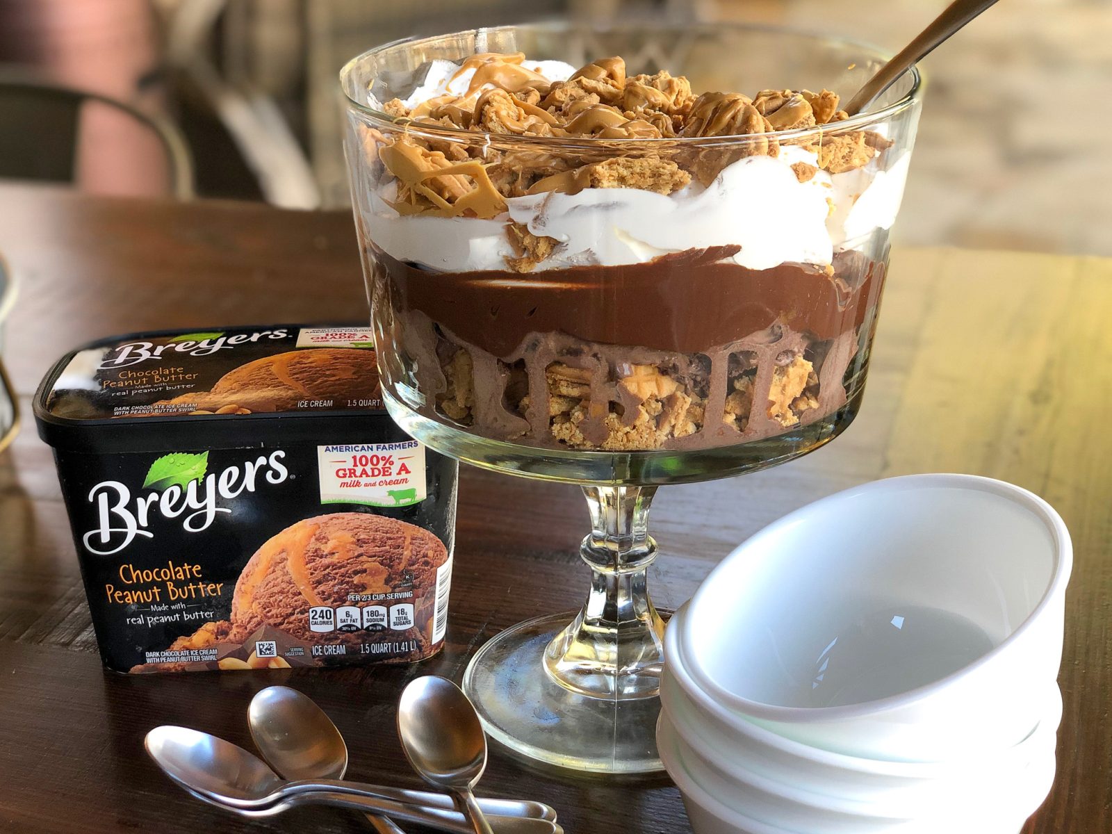 Chocolate Peanut Butter Ice Cream Trifle – Tasty Treat Your Family Will ...