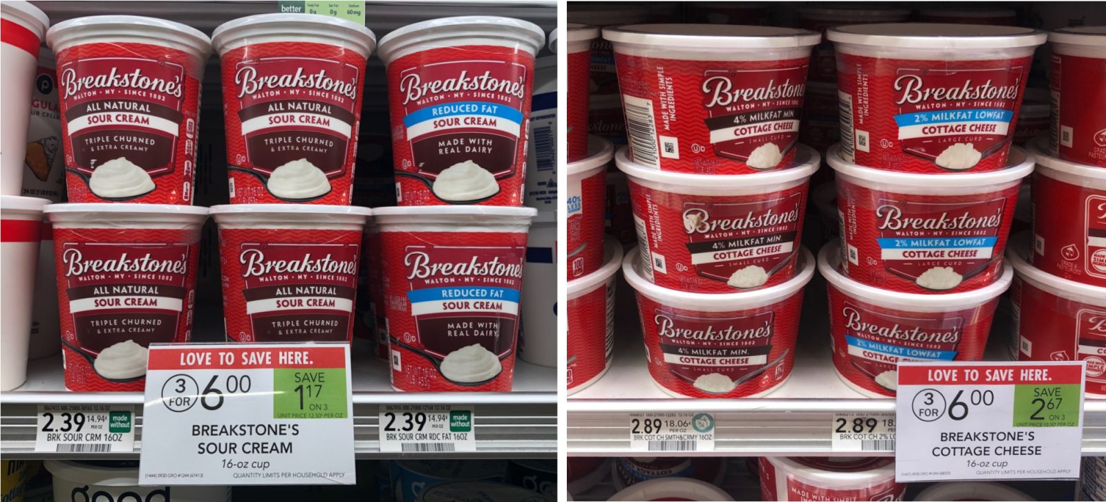 Breakstone’s Sour Cream or Cottage Cheese Just $1 At Publix - iHeartPublix