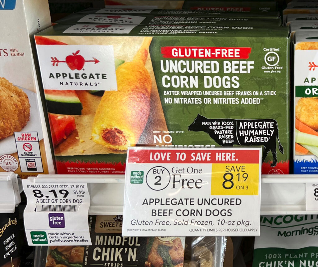 Applegate Uncured Beef Corn Dogs As Low As $3.96 At Publix - iHeartPublix