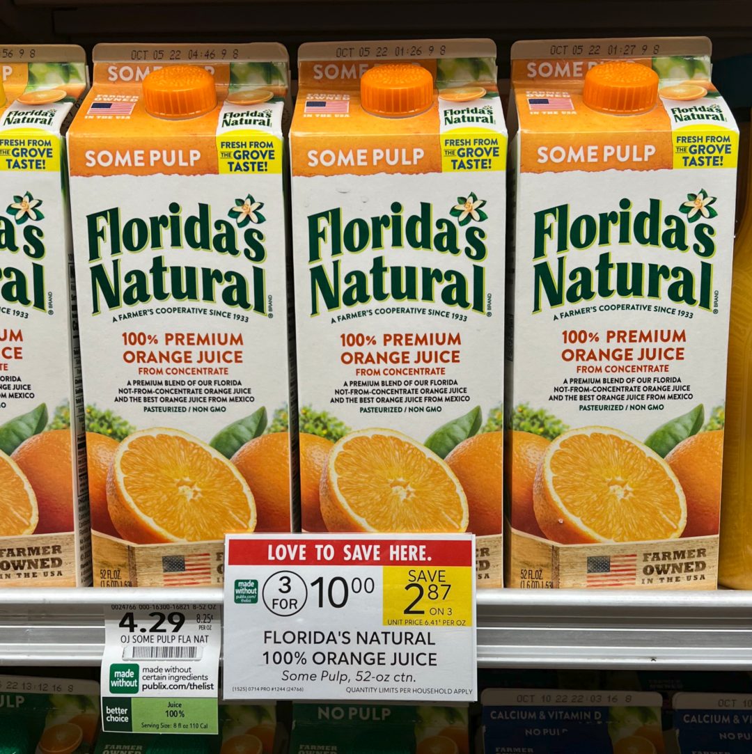 Florida’s Natural Orange Juice $2.33 At Publix - iHeartPublix