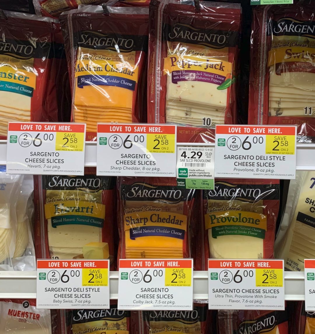 Sargento Cheese Slices Just $2.25 Per Pack At Publix – Plus Cheap ...