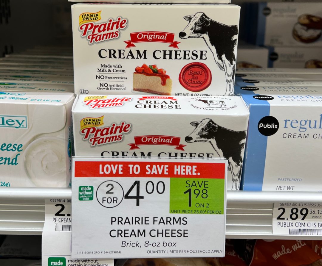 Prairie Farms Cream Cheese Just $1.50 At Publix - iHeartPublix