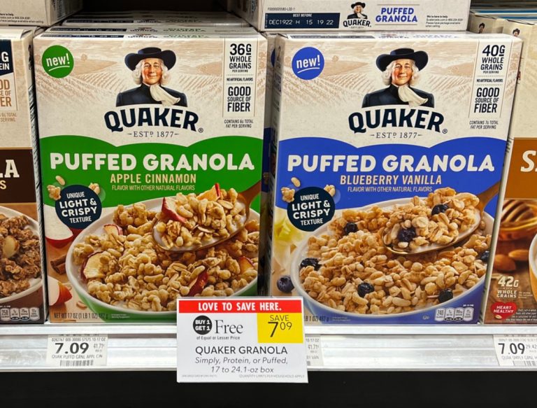 Grab A Box Of Quaker Puffed Granola As Low As FREE At Publix - iHeartPublix