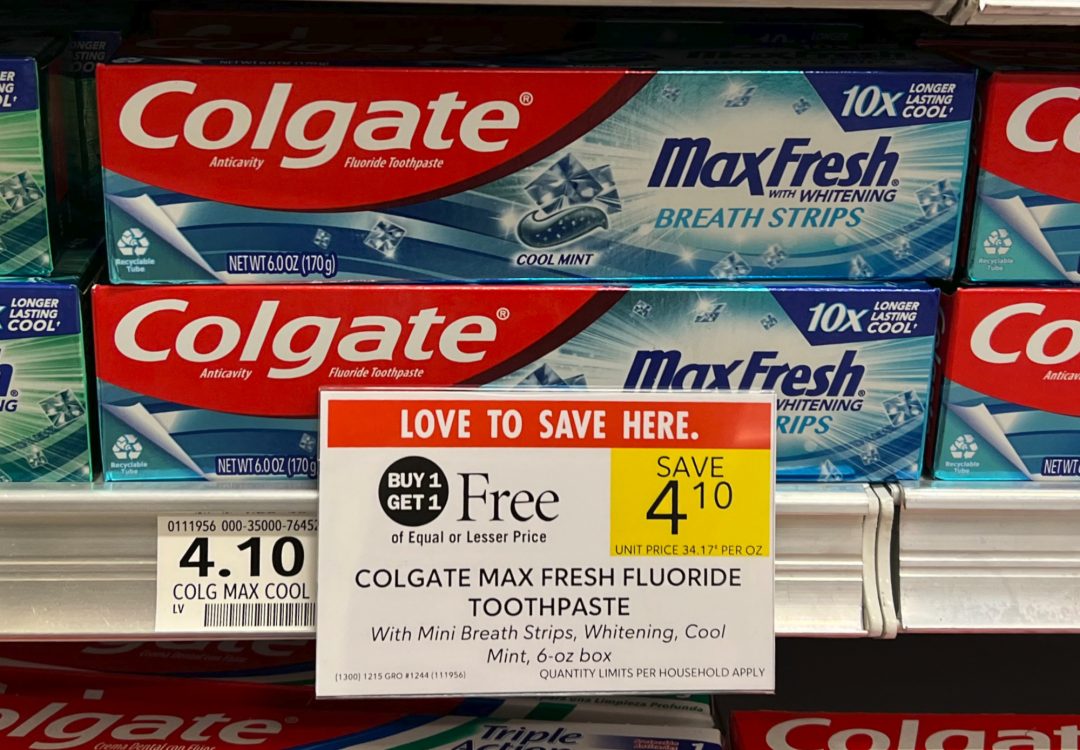 Colgate MaxFresh Toothpaste As Low As 5¢ At Publix - iHeartPublix