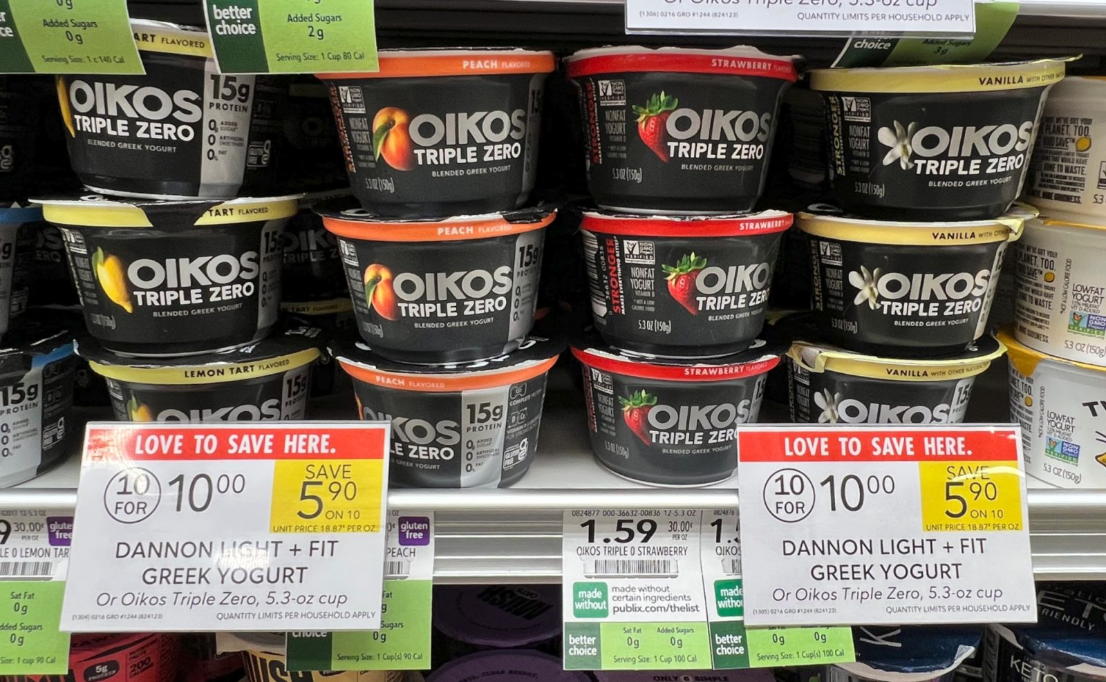 Grab Oikos Triple Zero Blended Greek Yogurt For Just 30¢ At Publix ...