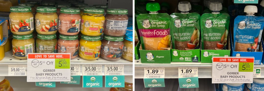 Gerber Organic Baby Food Jars Just $1.07 At Publix – Plus $1.29 Pouches ...