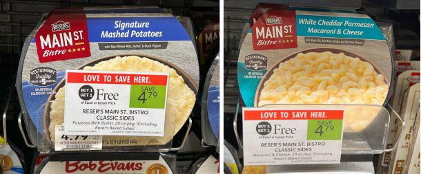 New Reser’s Main St. Bistro Sides Digital Coupon For Current BOGO Sale ...