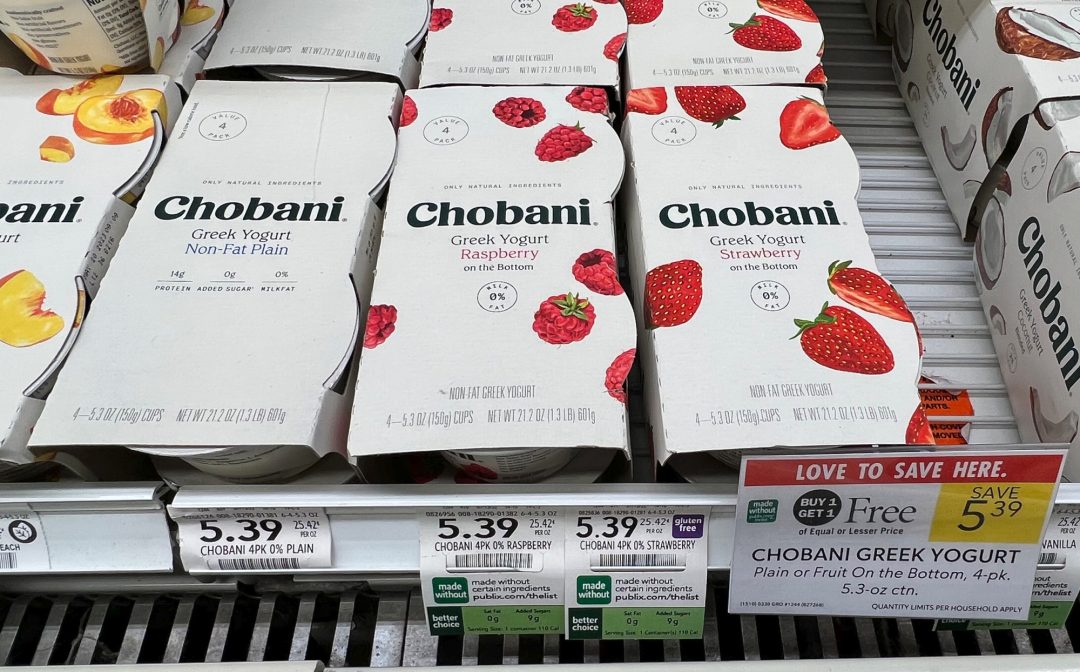 Chobani Greek Yogurt 4-Packs Just $2.20 At Publix (55¢ Per Cup ...