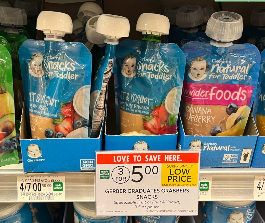 Gerber Baby Food Pouches As Low As $1.05 At Publix - iHeartPublix