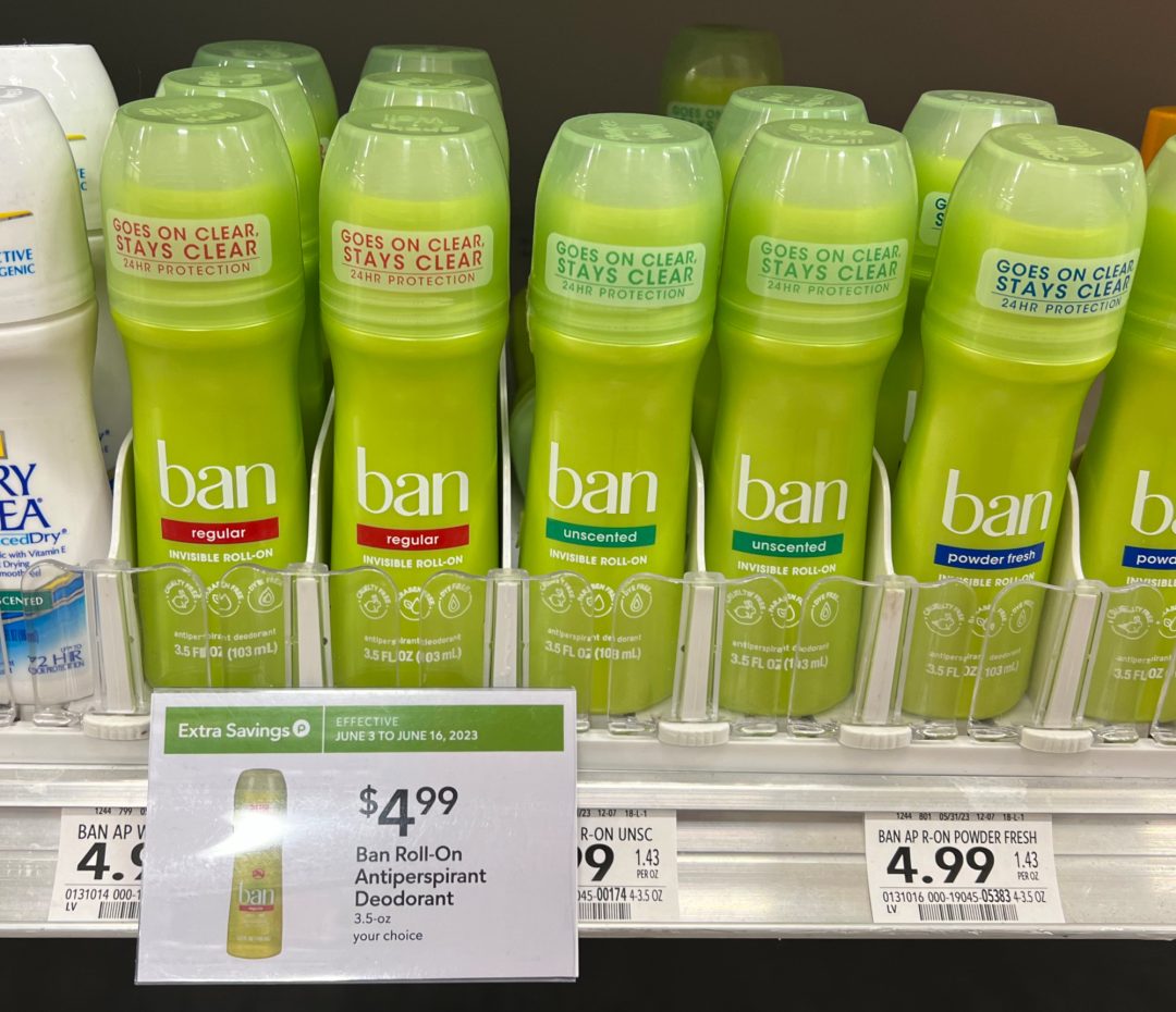 Ban Roll-On Antiperspirant Deodorant Only $3.49 At Publix - iHeartPublix
