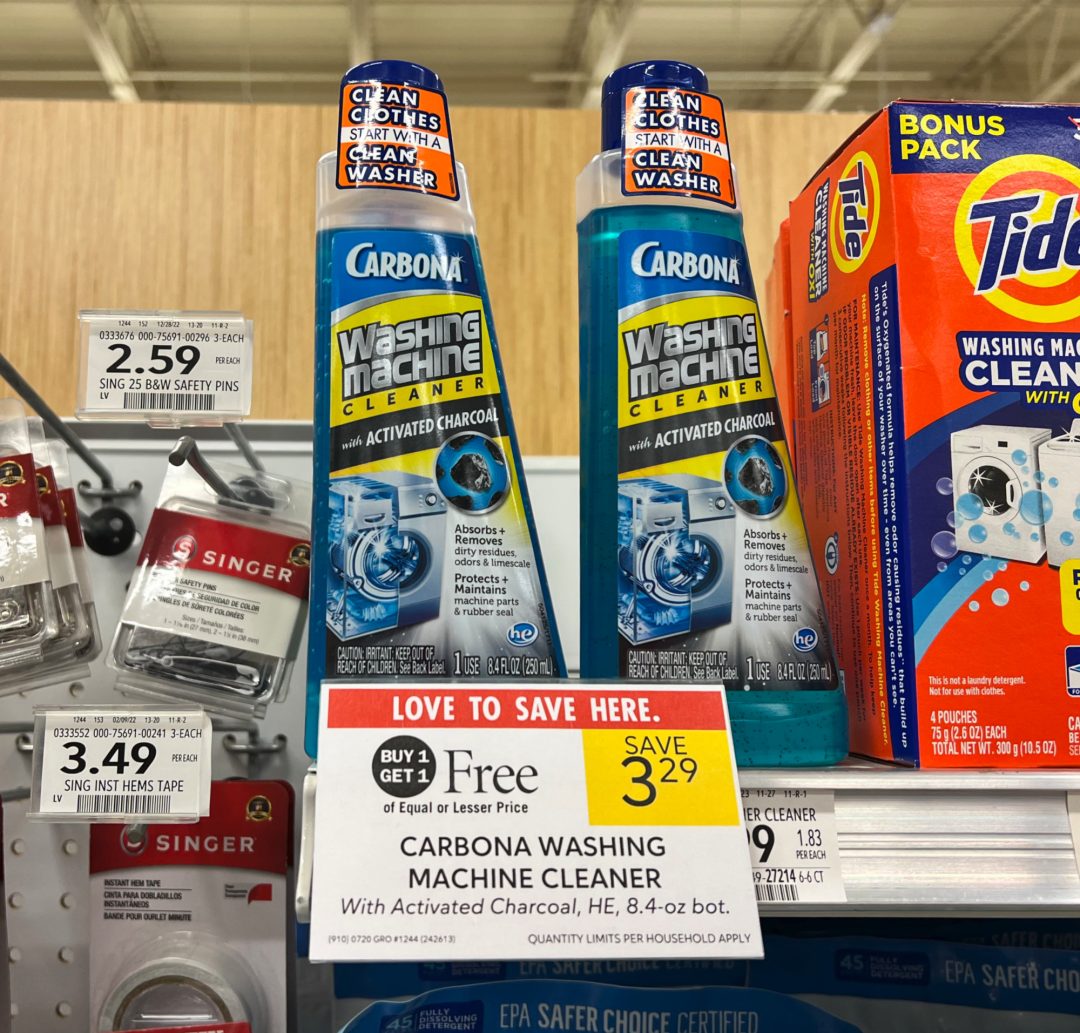 Carbona Washing Machine Cleaner Just 90¢ At Publix - iHeartPublix