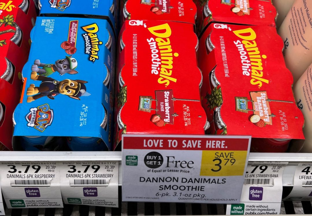 Dannon Danimals Smoothie 6-Pack As Low As $1.15 At Publix - iHeartPublix