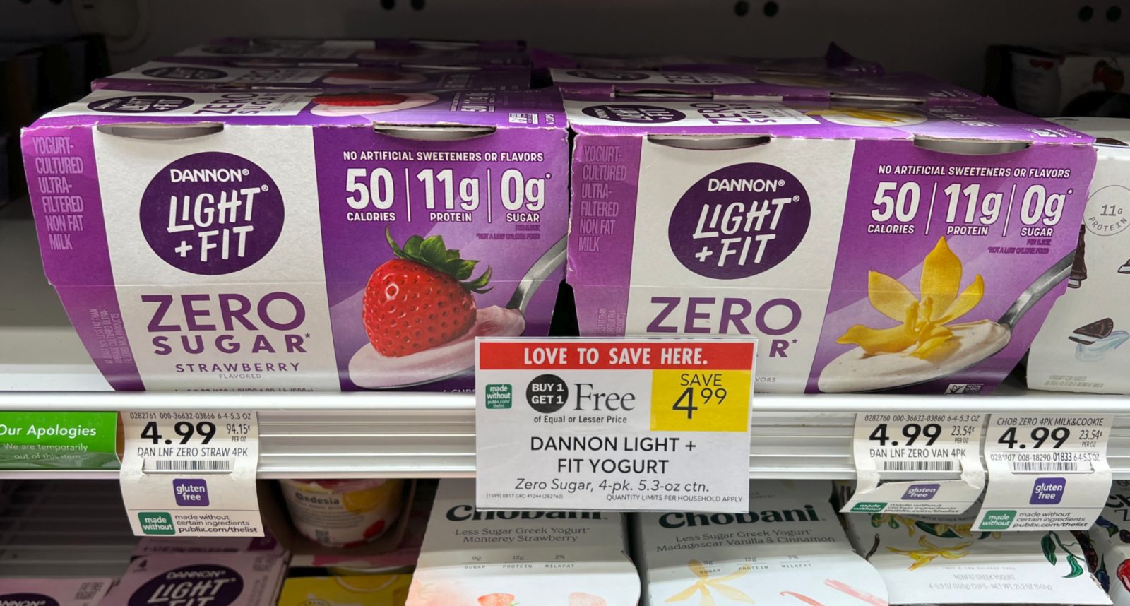 Dannon Light+Fit Yogurt 4-Pack As Low As 50¢ At Publix - iHeartPublix
