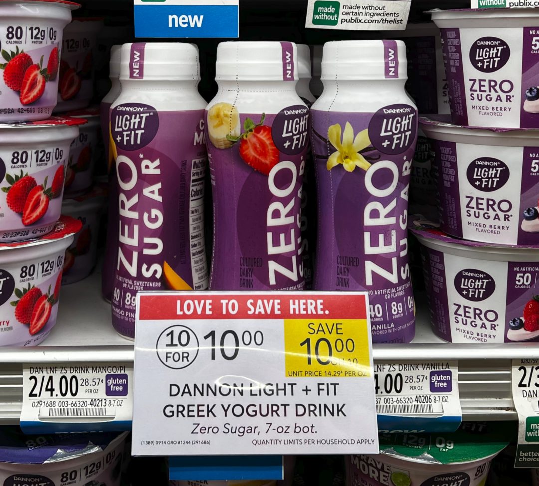 Pick Up A Dannon Light+Fit Zero Sugar Drink Or Yogurt Cups For Just 25 ...