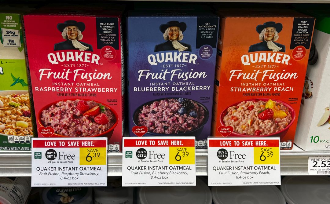 Get The Boxes Of Quaker Fruit Fusion Instant Oatmeal For Just $1.20 Per Box At Publix (Regular ...