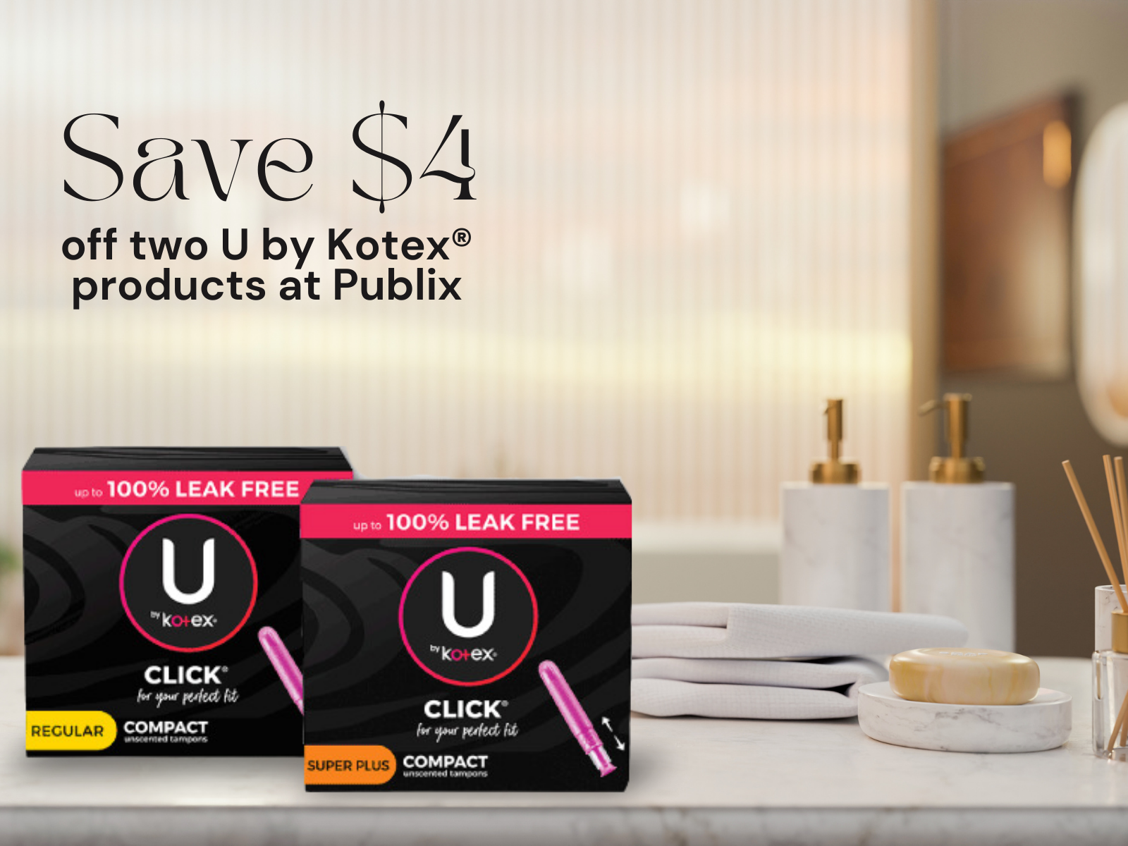 Mix & Match To Save $4 On U by Kotex® Products At Publix - iHeartPublix