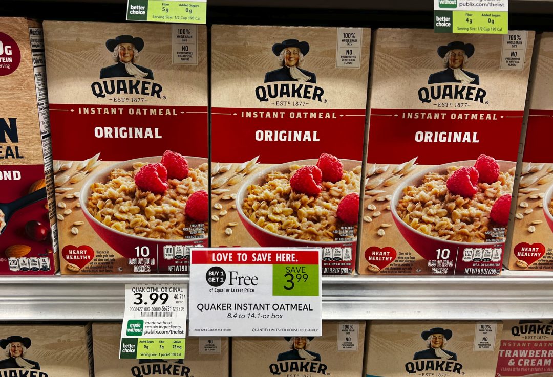 Quaker Instant Oatmeal As Low As $1 At Publix - iHeartPublix