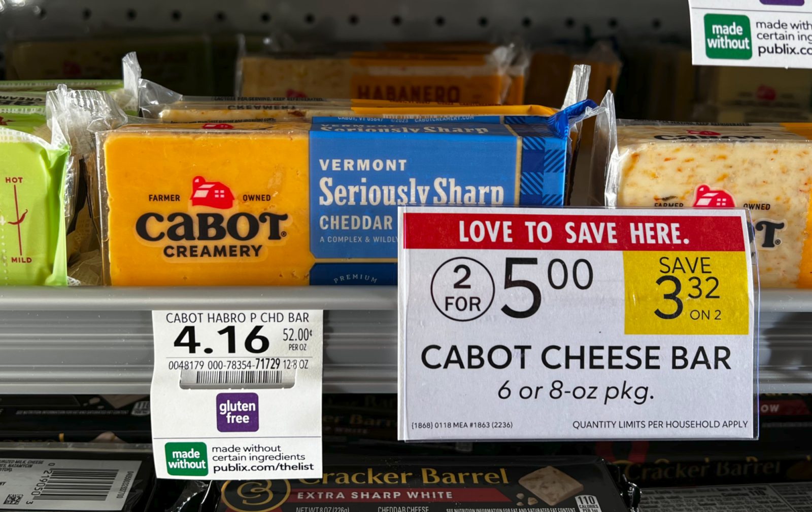 Cabot Cheese Bars Just $2 At Publix - iHeartPublix