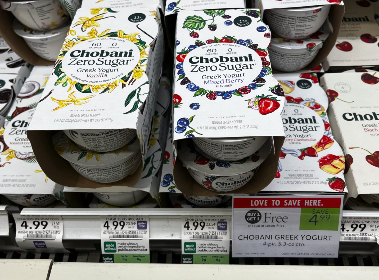 Chobani Zero Sugar Yogurt 4-Pack Just $2 At Publix - iHeartPublix