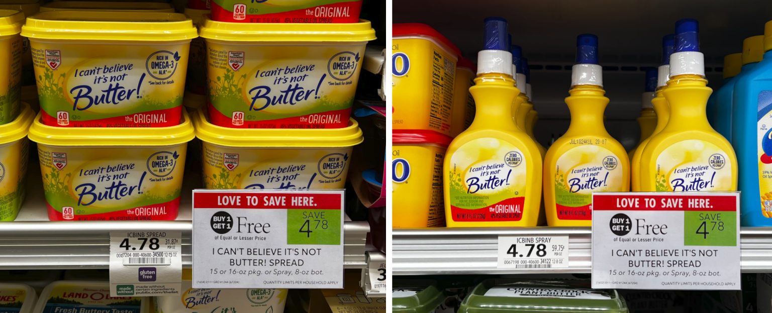 I Can’t Believe It’s Not Butter! Coupons For The Publix BOGO Sale – As ...