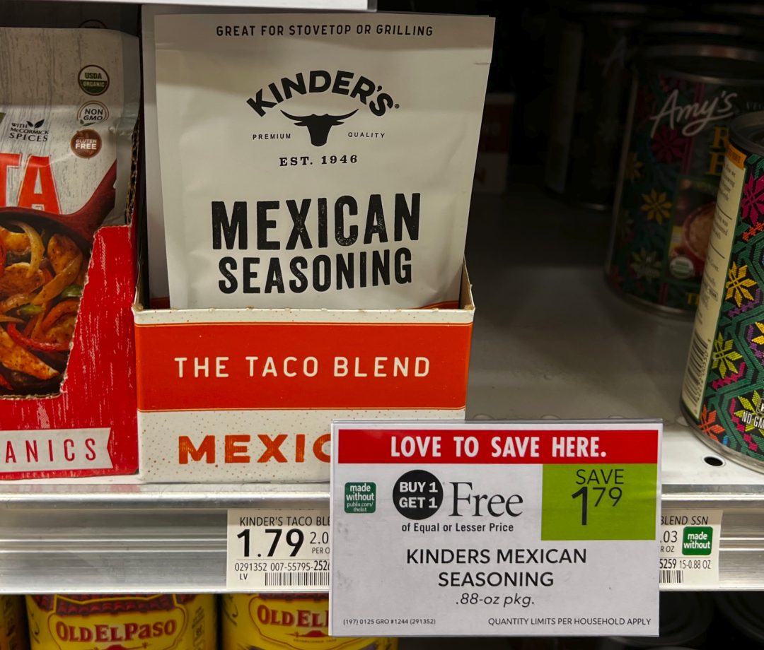 Kinder’s Mexican Seasoning Just 40¢ At Publix - iHeartPublix