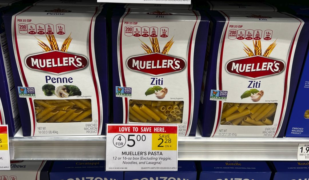 Mueller’s Pasta Just 85¢ Per Box At Publix - iHeartPublix