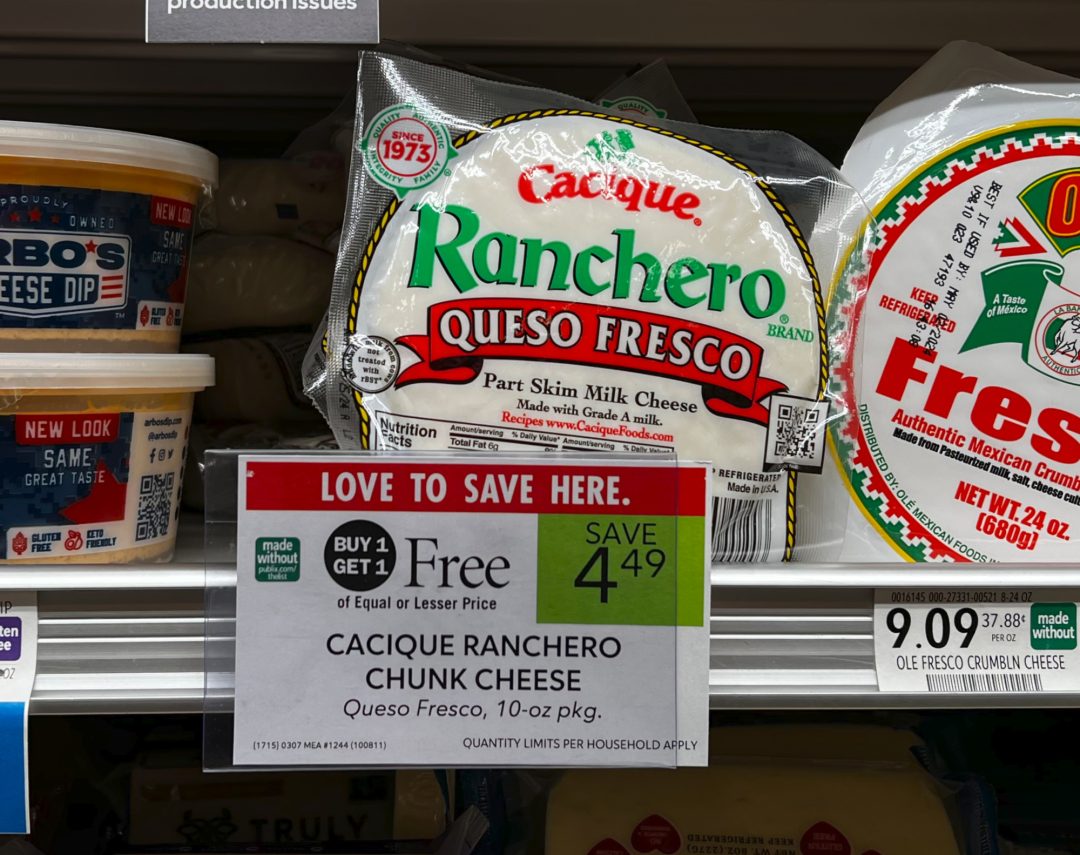 Cacique Ranchero Chunk Cheese As Low As $1.75 At Publix - iHeartPublix
