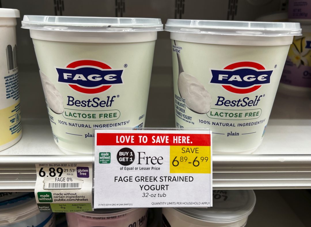Big Tubs Of Fage BestSelf Lactose Free Yogurt Just $1.95 At Publix - iHeartPublix