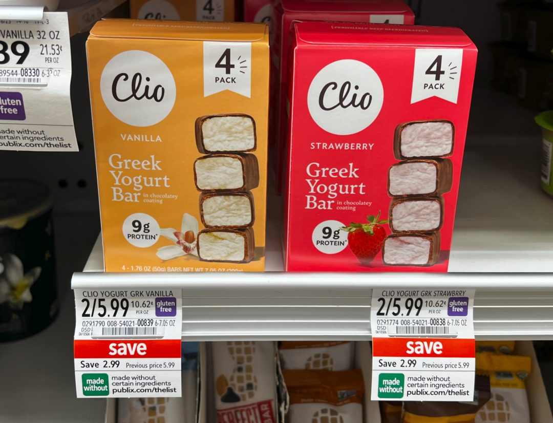 Get Clio Greek Yogurt Bar Multipacks As Low As $1.75 At Publix (Regular ...