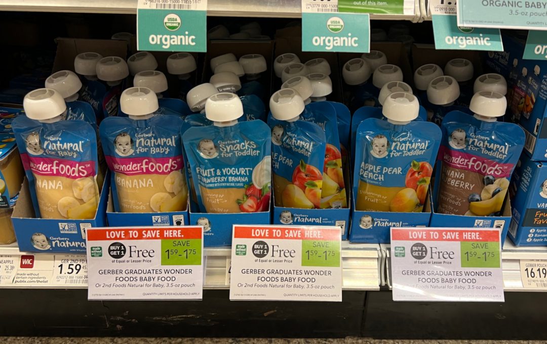 Time To Stock Your Cart – Gerber Pouches Are BOGO At Publix! - iHeartPublix