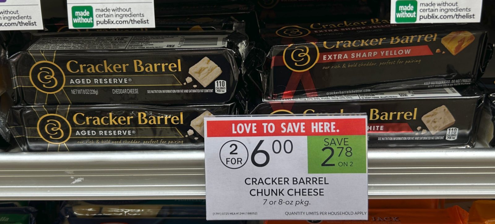 Cracker Barrel Cheese As Low As $2.50 At Publix - iHeartPublix