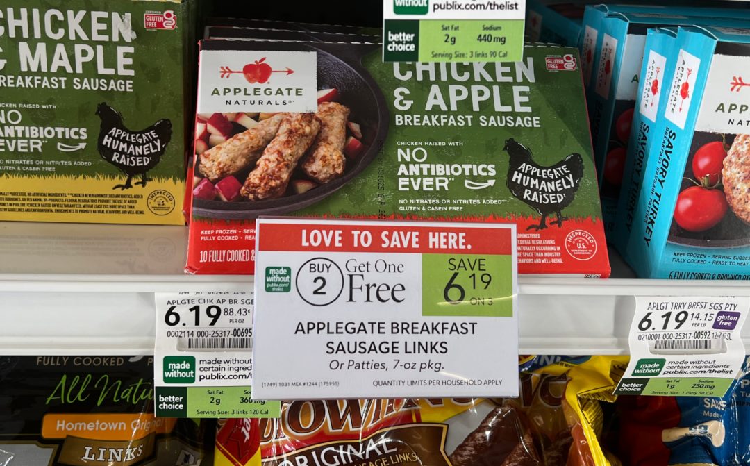 Applegate Breakfast Sausage As Low As $3.13 At Publix - iHeartPublix