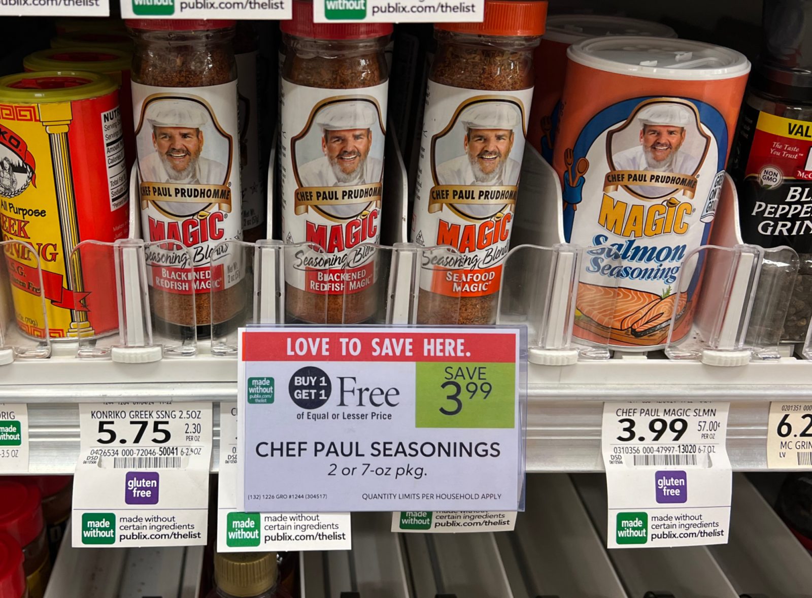 Chef Paul Seasoning As Low As $1 At Publix - iHeartPublix