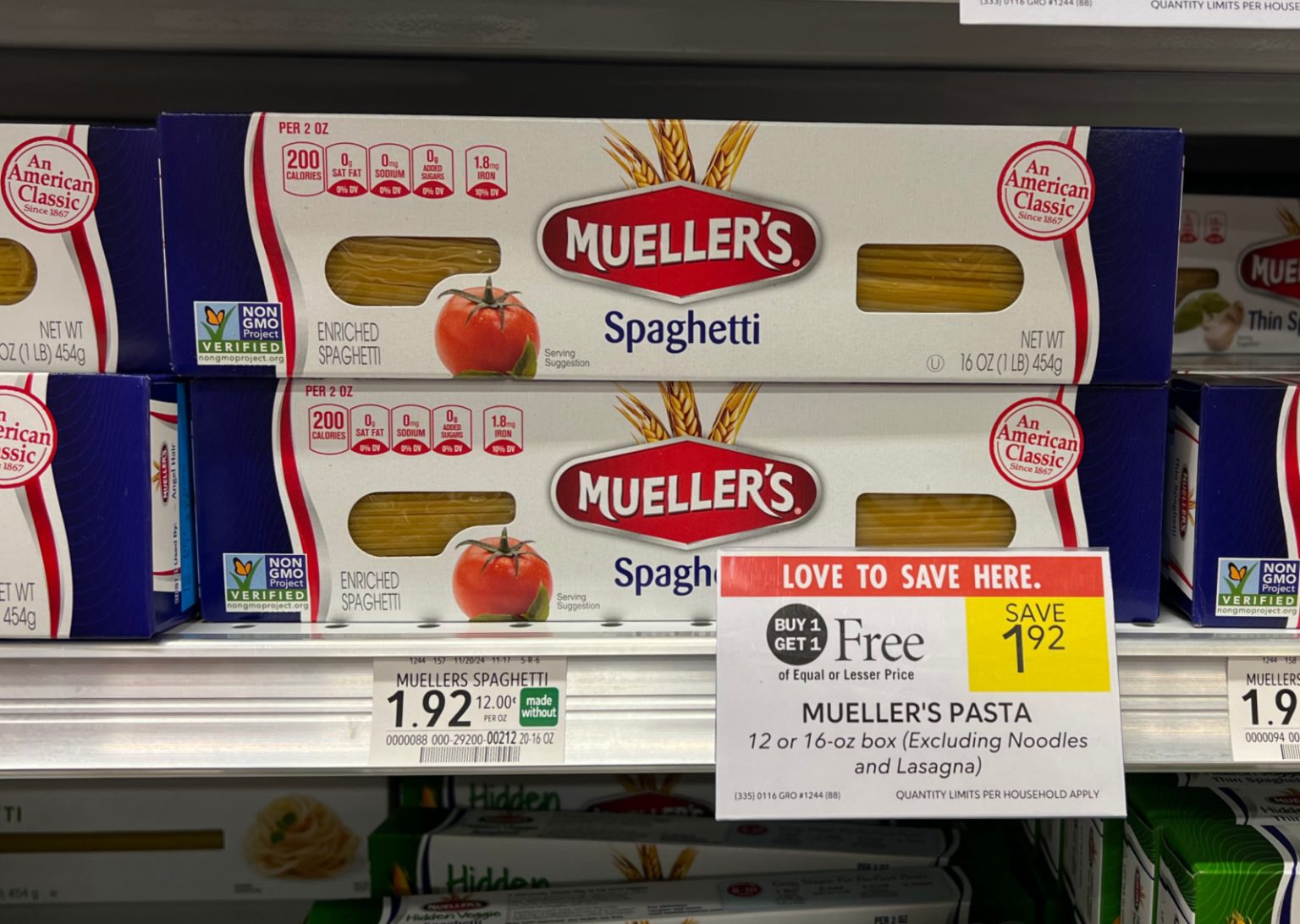 Stock Your Pantry – Mueller’s Pasta Is Buy One, Get One FREE At Publix ...