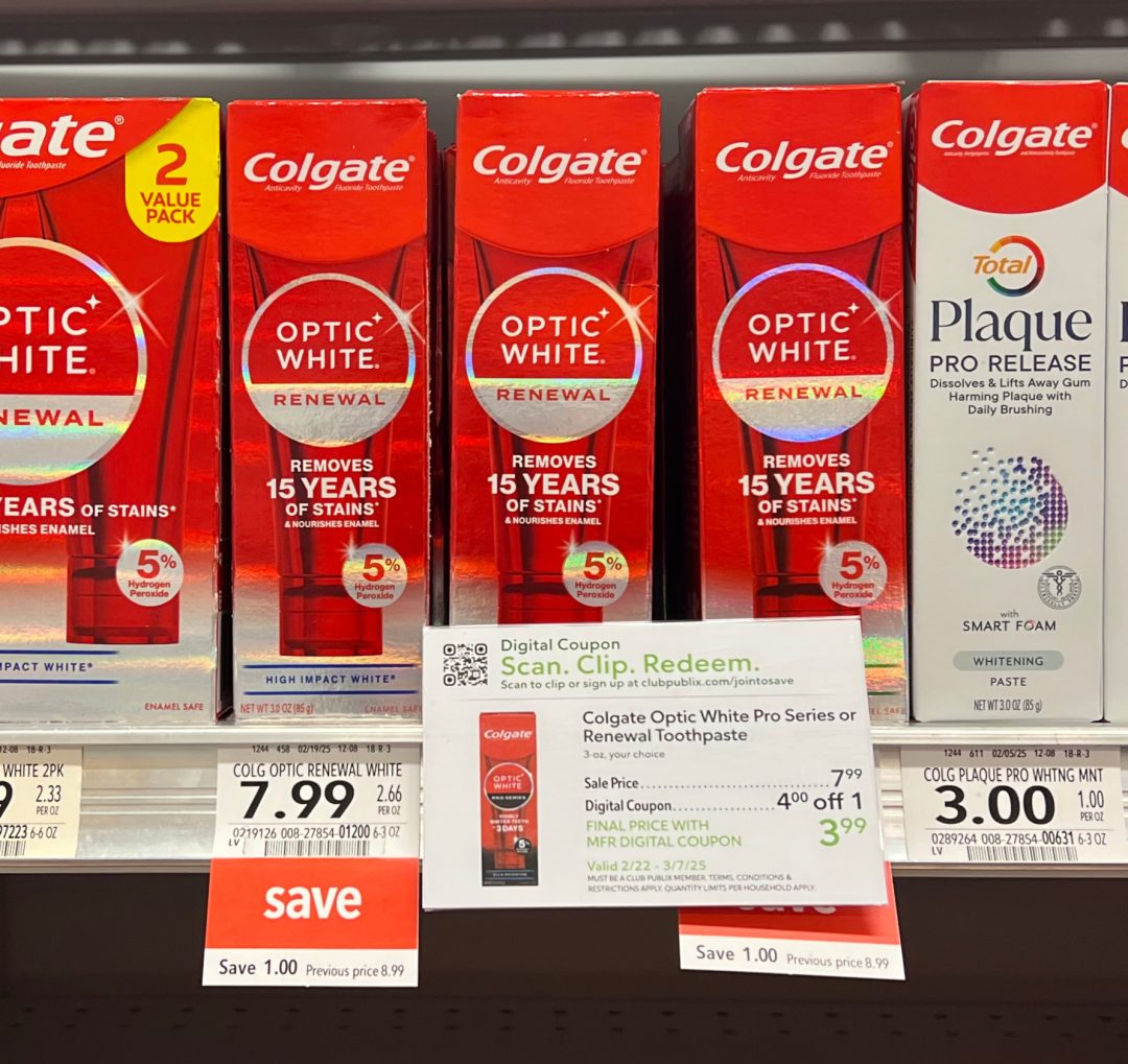 Colgate Optic White Renewal Or Pro Series Toothpaste Just $3.99 At ...