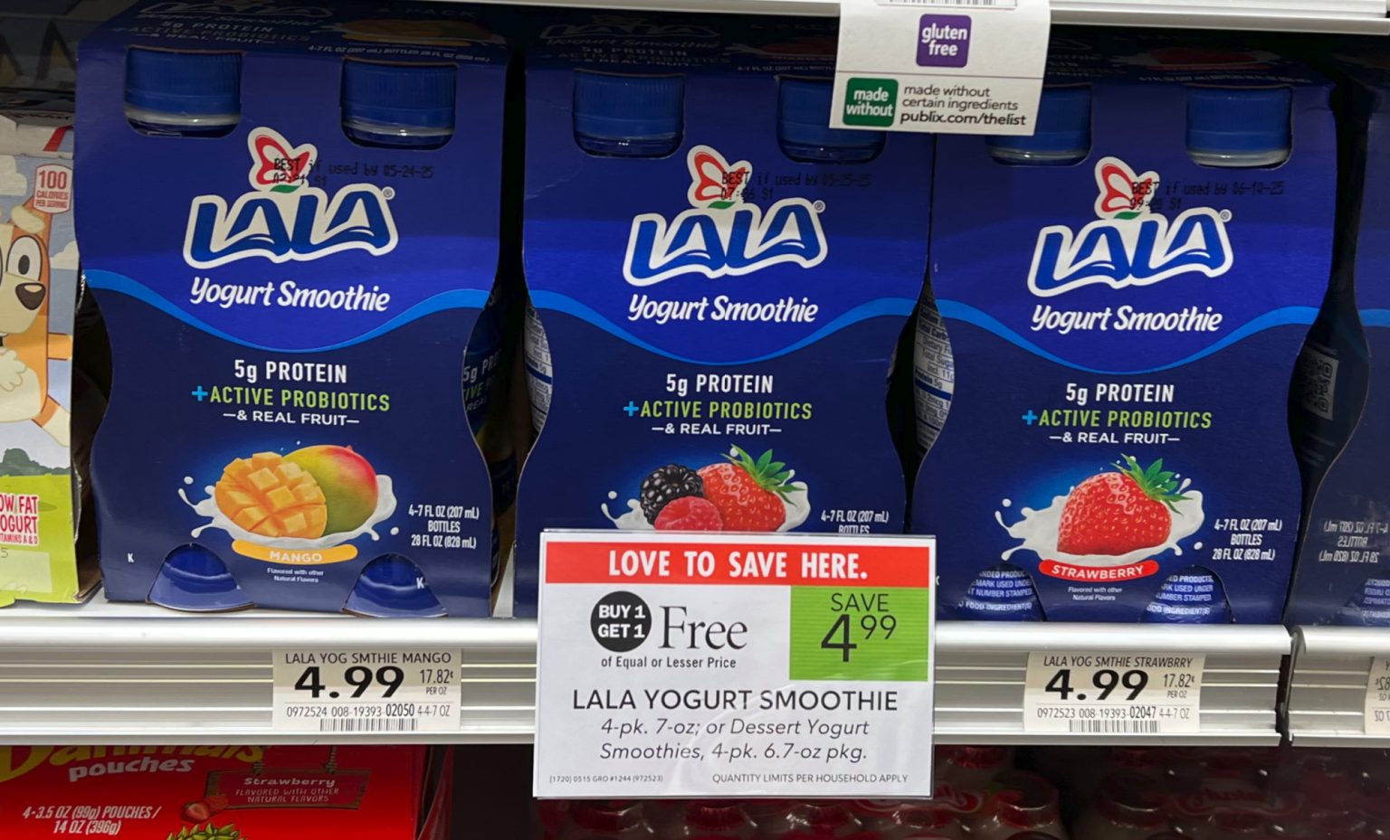 LALA Yogurt Smoothie 4-Pack Just $1.50 At Publix (38¢ Per Bottle ...