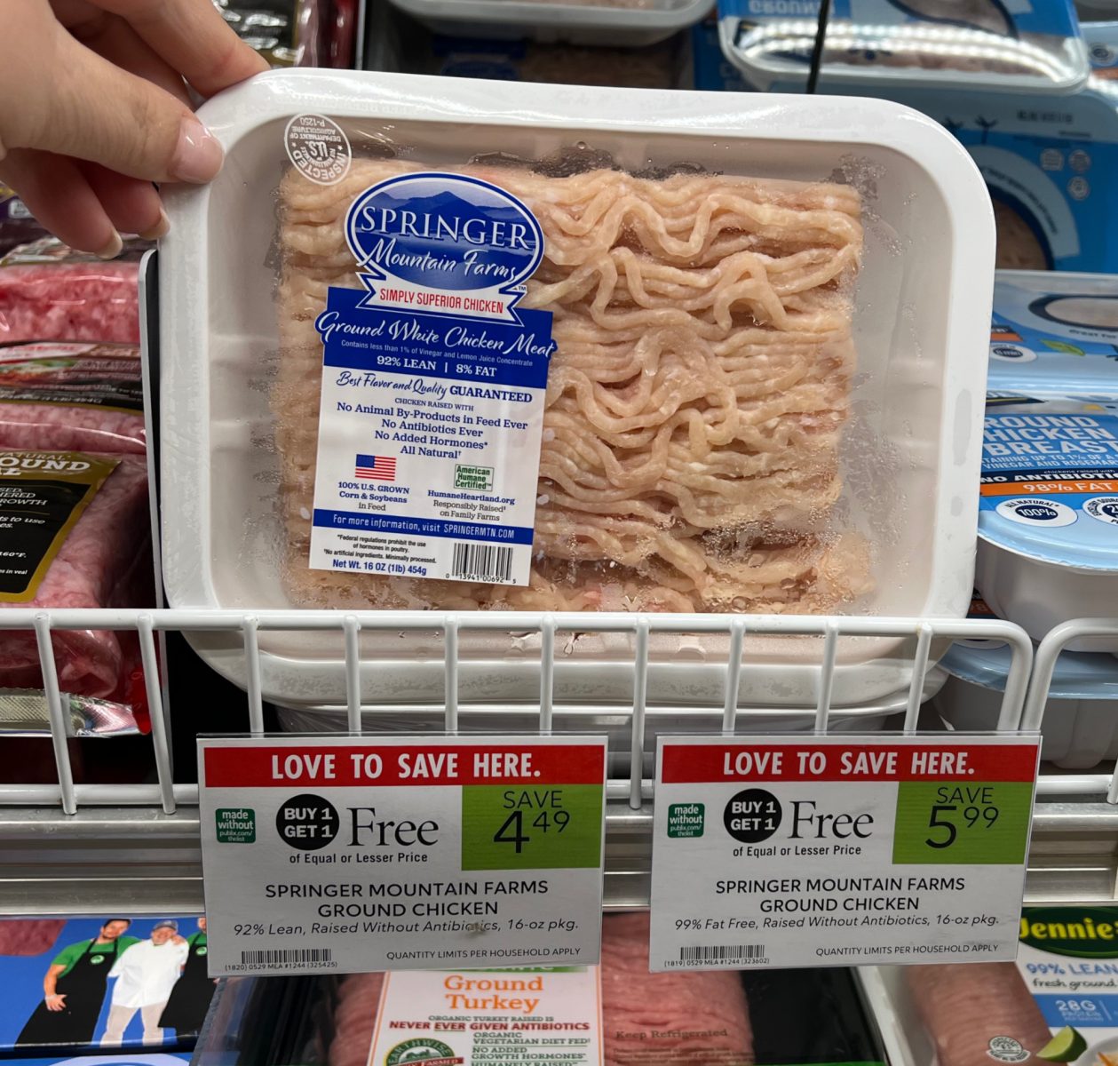 Springer Mountain Farms Ground Chicken As Low As 75¢ At Publix ...