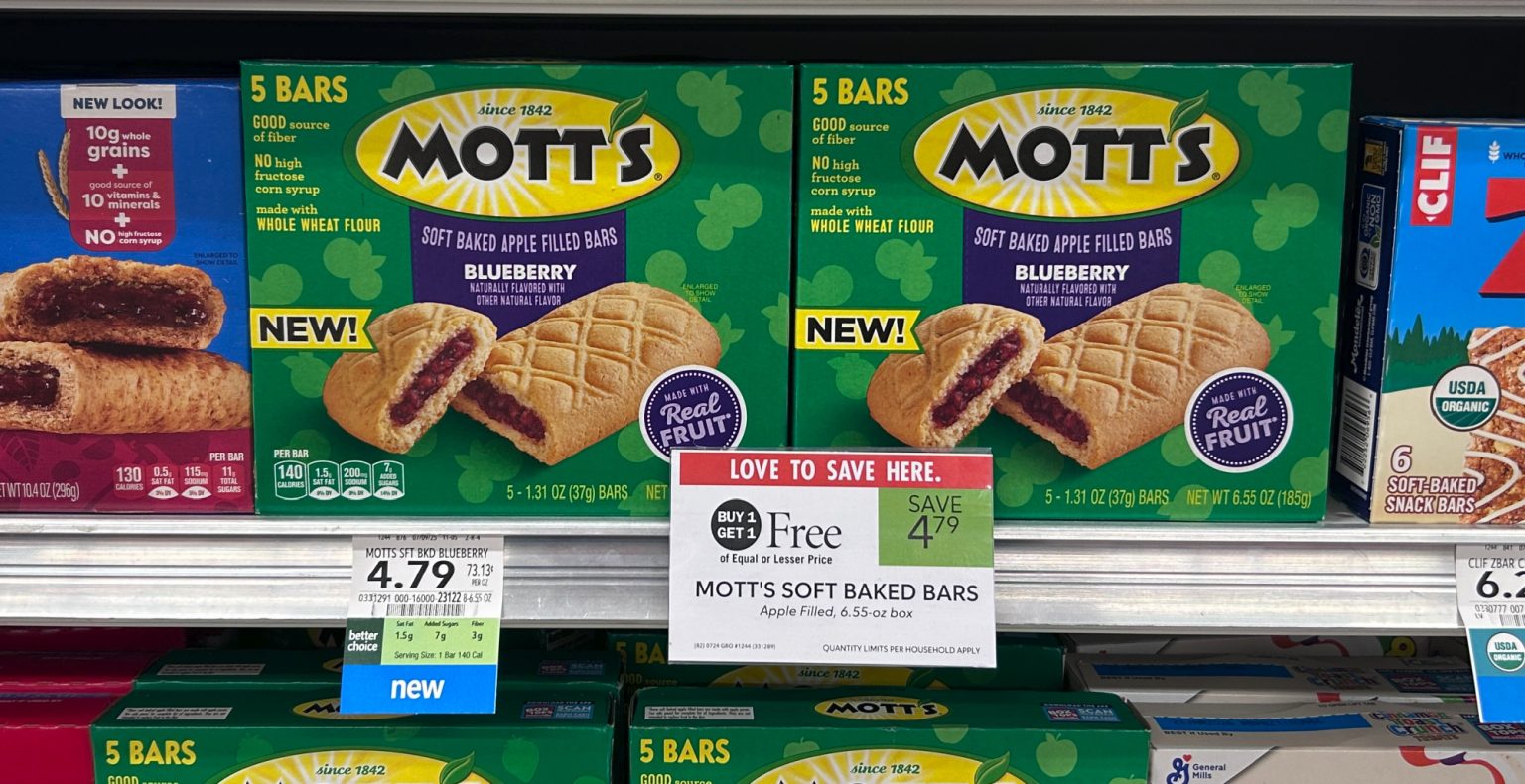 Get The Boxes Of Mott’s Soft Baked Filled Bars As Low As $1.40 At ...