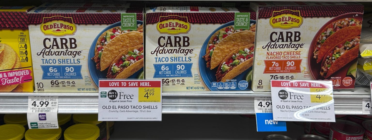 Old El Paso Carb Advantage Taco Shells As Low As $1.50 At Publix ...