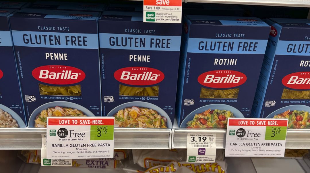 Barilla Gluten Free Pasta Just $1.10 Per Box At Publix - iHeartPublix