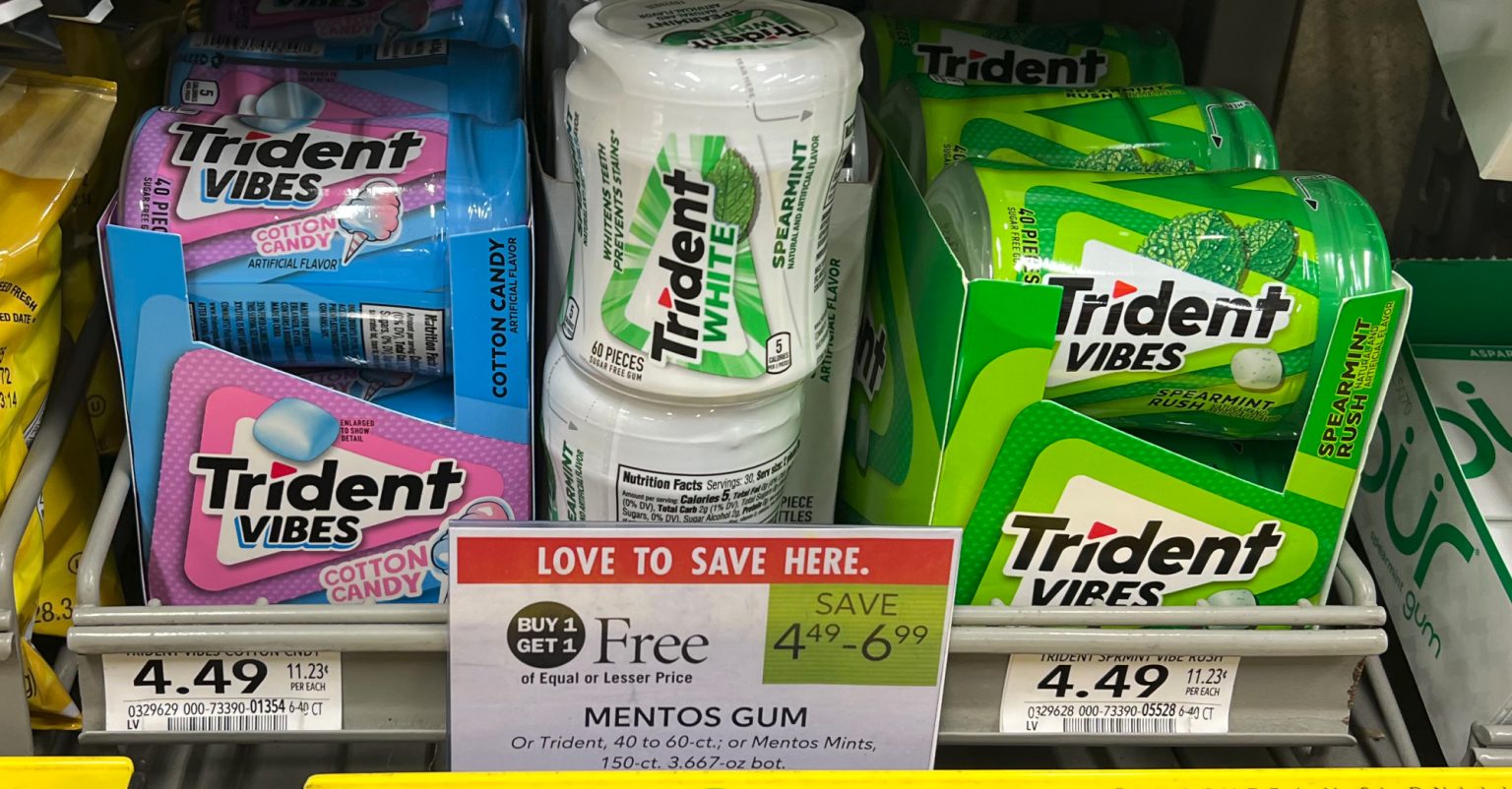 Trident Gum Tubs Just $1.50 At Publix (Regular Price $4.49) - iHeartPublix