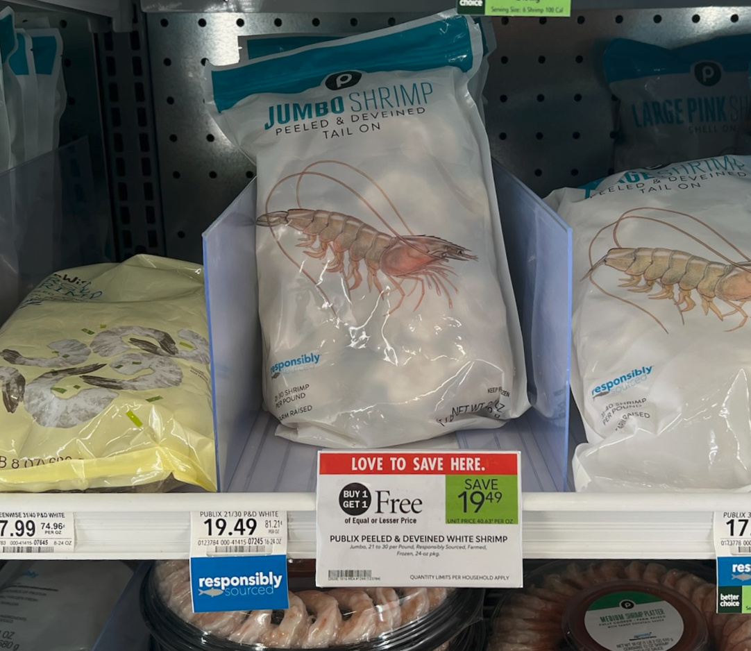 Publix Jumbo Shrimp As Low As $8.75 With BOGO Sale & Digital Coupon (Regular Price $19.49 ...