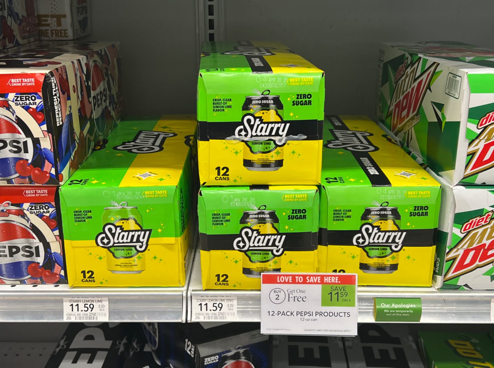 Starry Lemon Lime Soda 12-Packs As Low As $7.06 At Publix (Regular ...