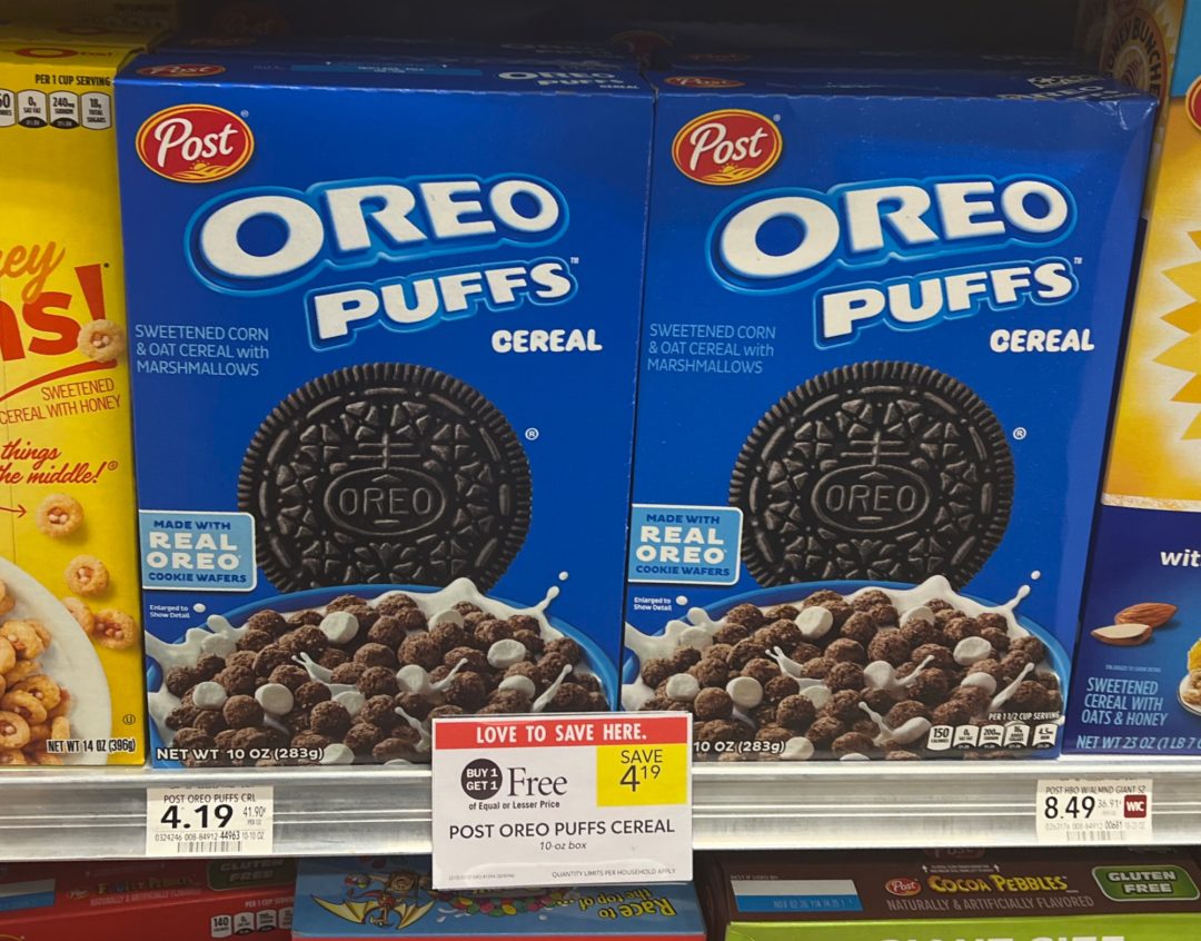Post Oreo Puffs Cereal As Low As $1.10 At Publix - iHeartPublix