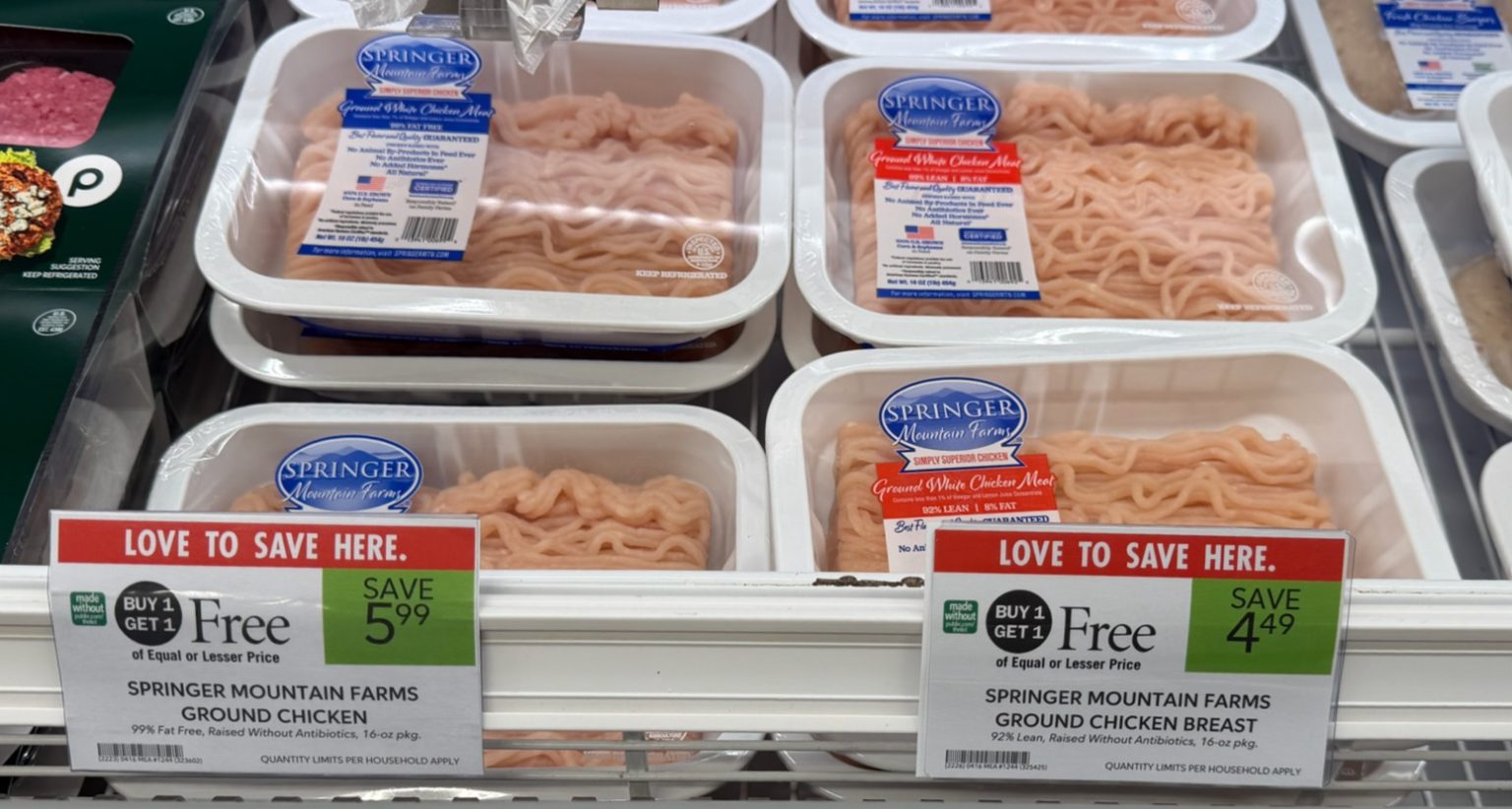 Springer Mountain Farms Ground Chicken As Low As 75¢ At Publix ...